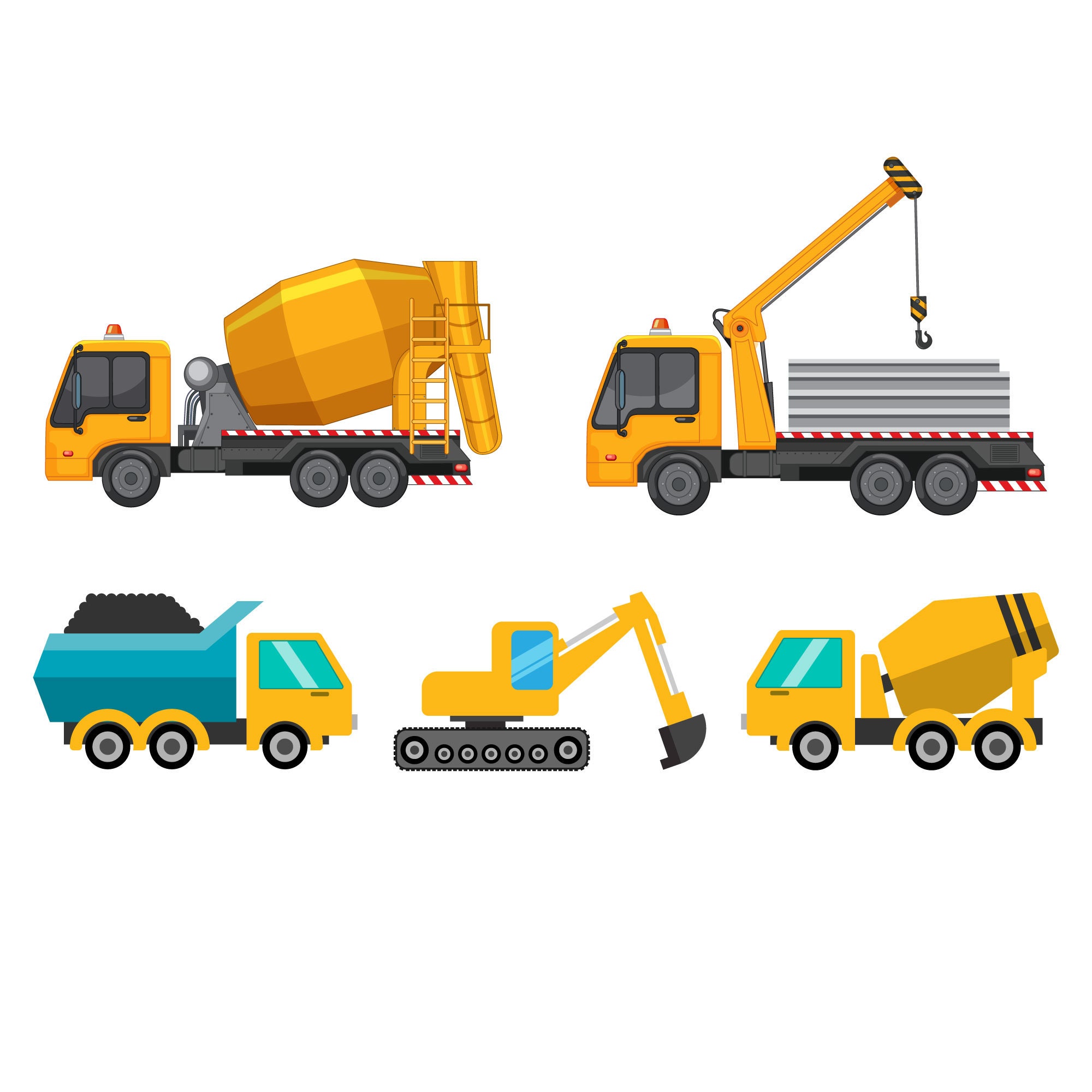 Construction Truck Svg Bundles, Construction Svg Bundles, Crane Svg ...