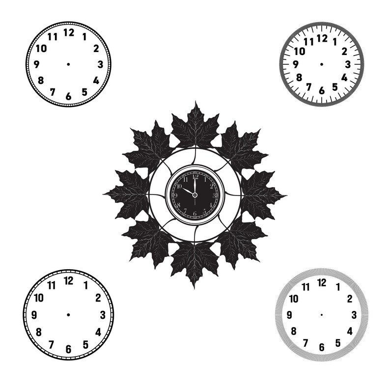 Wall Clock Face Svg Bundles, Clock PNG Files, Clock Face Clipart, Clock Face Svg Circuit for ...