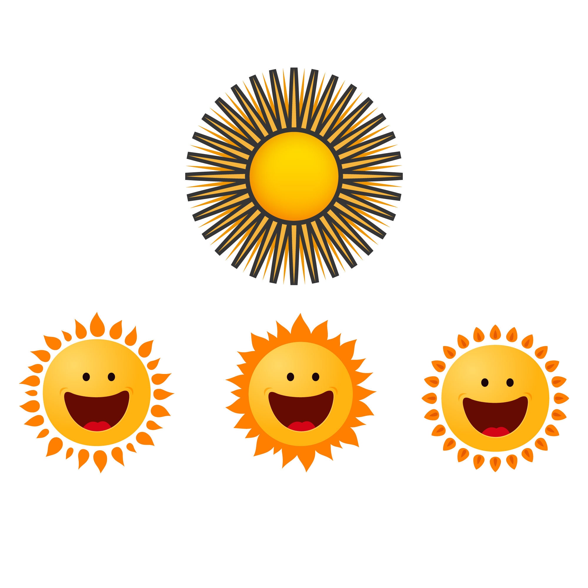 Cute Sun Svg Bundles, Sunrise Svg Bundles,bundles, Summer Sun Svg ...
