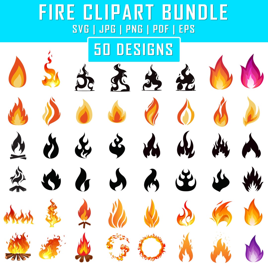 Fire Svg Bundles, Fire Clipart, Fire Flames Svg, Flames Frame Svg, Fire ...