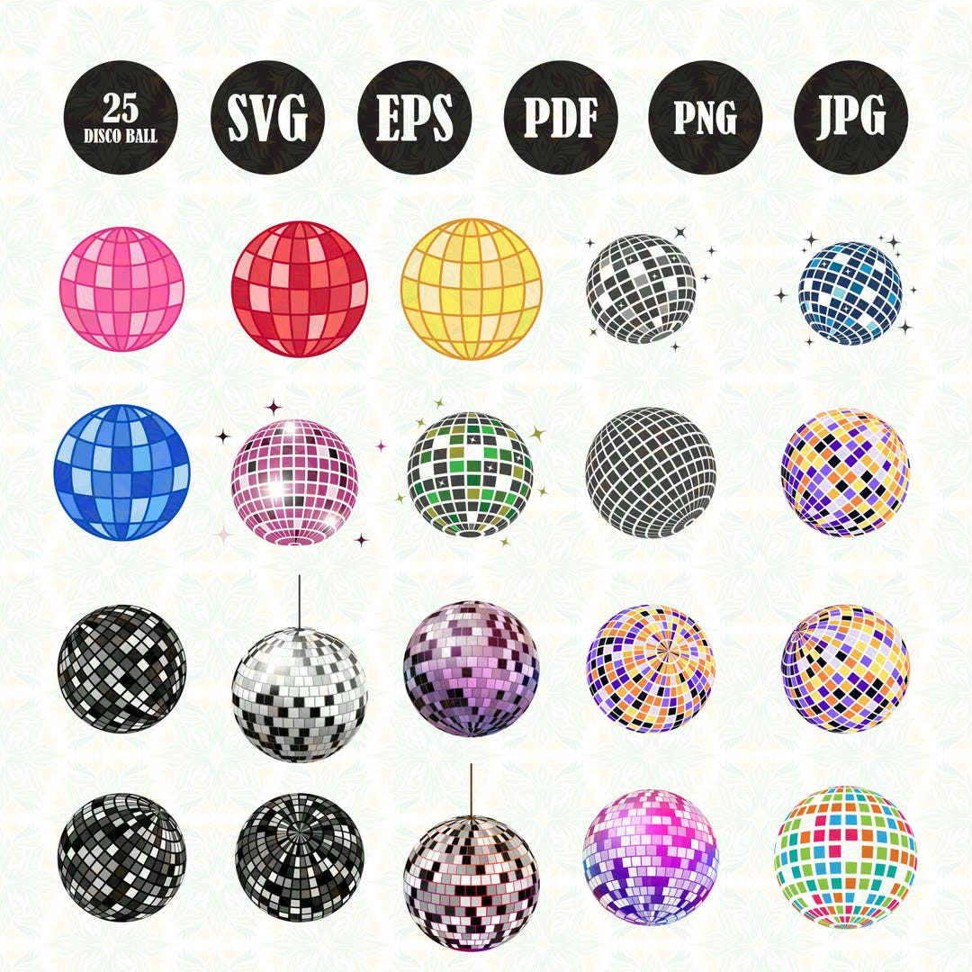 Disco Ball Svg Bundles, Disco Ball Svg, Disco Ball Clipart, Disco Ball ...