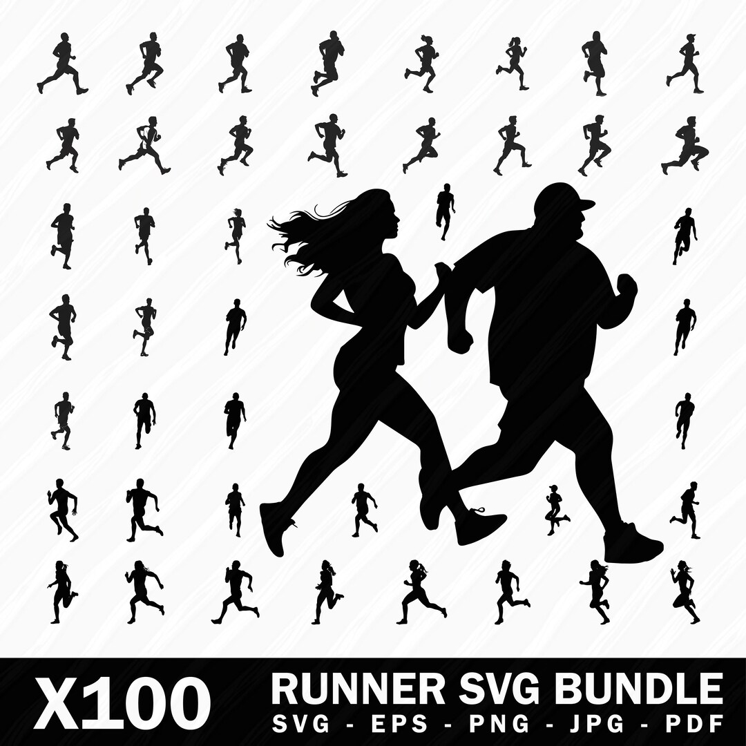 Runner Svg Bundles, Runner Clipart, Runner PNG, Runner Cut Files ...