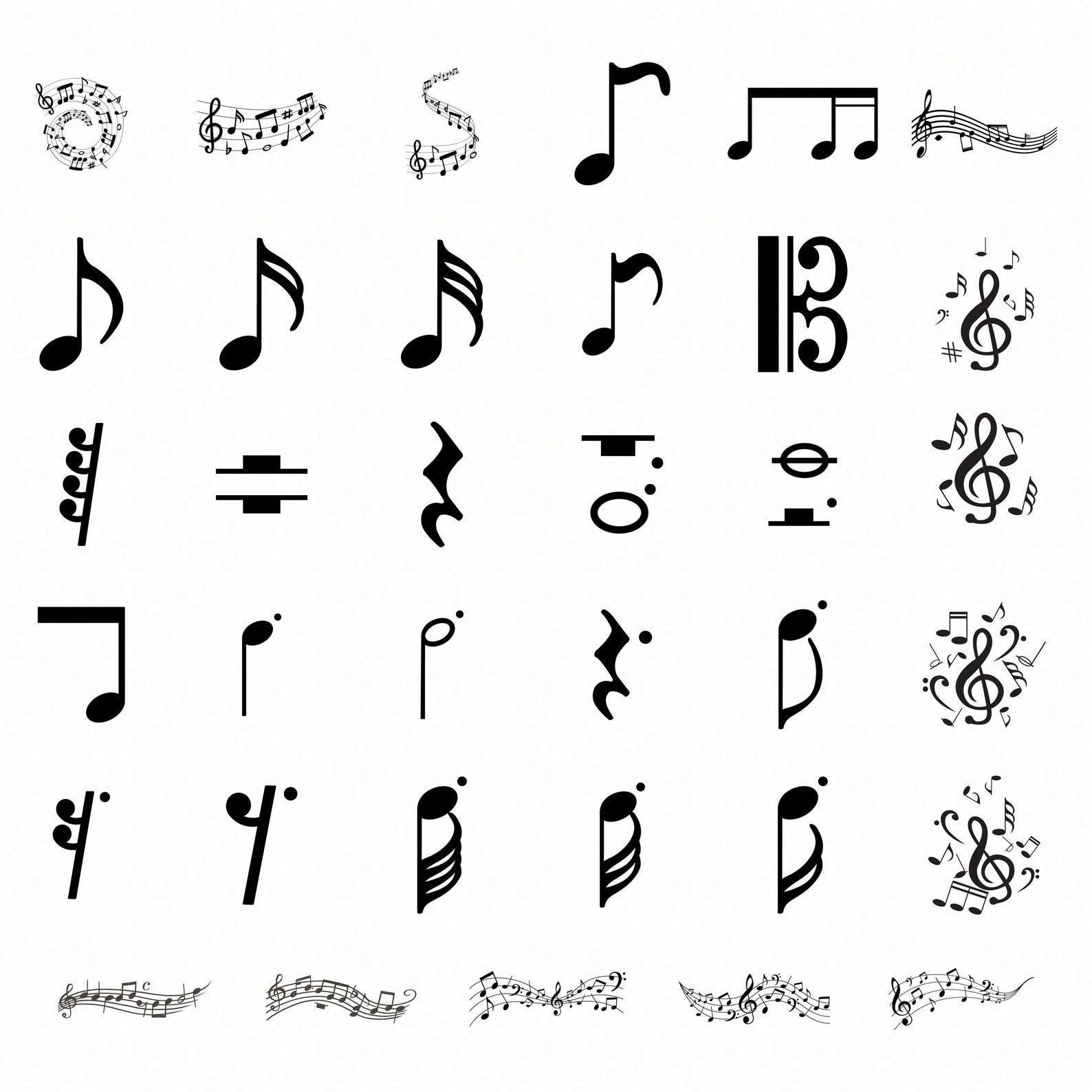 Cute Music Notes Svg, Music Svg Clipart, Music Notes PNG, Music Notes ...