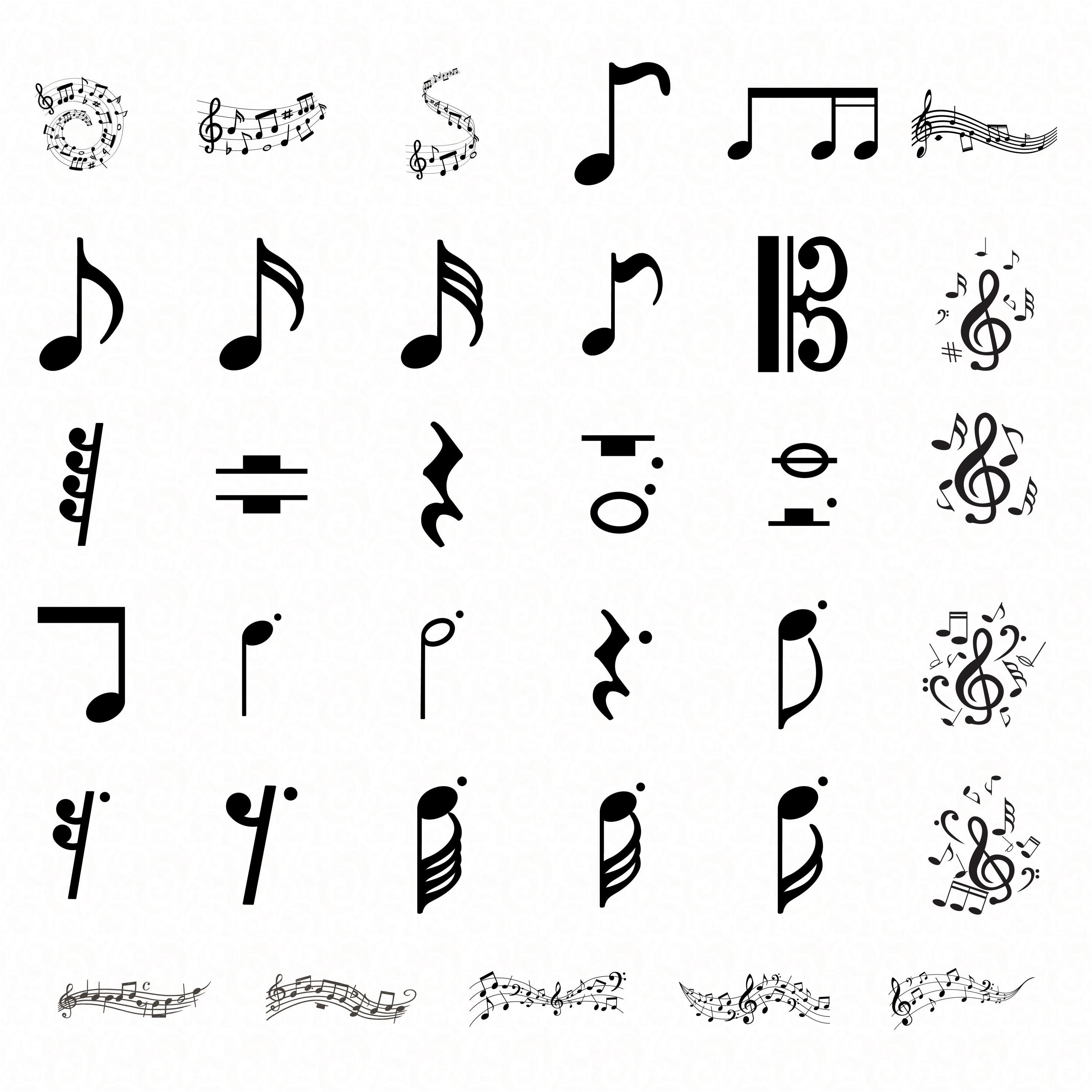 Cute Music Notes Svg, Music Svg Clipart, Music Notes PNG, Music Notes ...