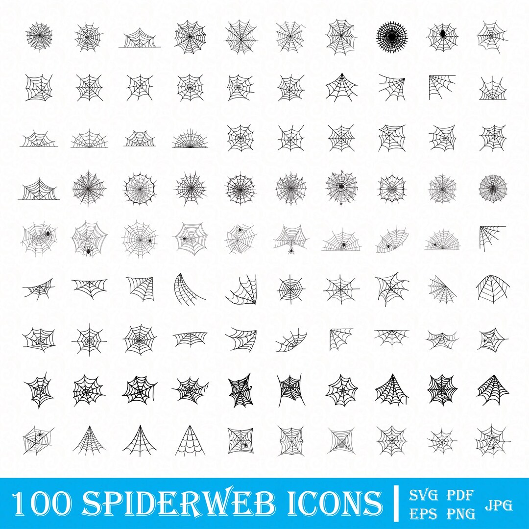 Spider Web Svg Bundles, Spider PNG, Spider Web Silhouette, Spider Web ...