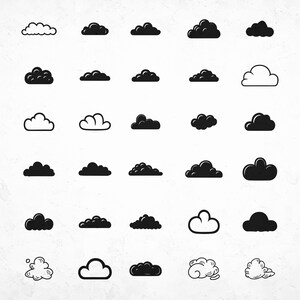 Cloud Svg Bundles, Cloud Svg, Clouds Clipart, Clouds Png, Sky Clouds ...