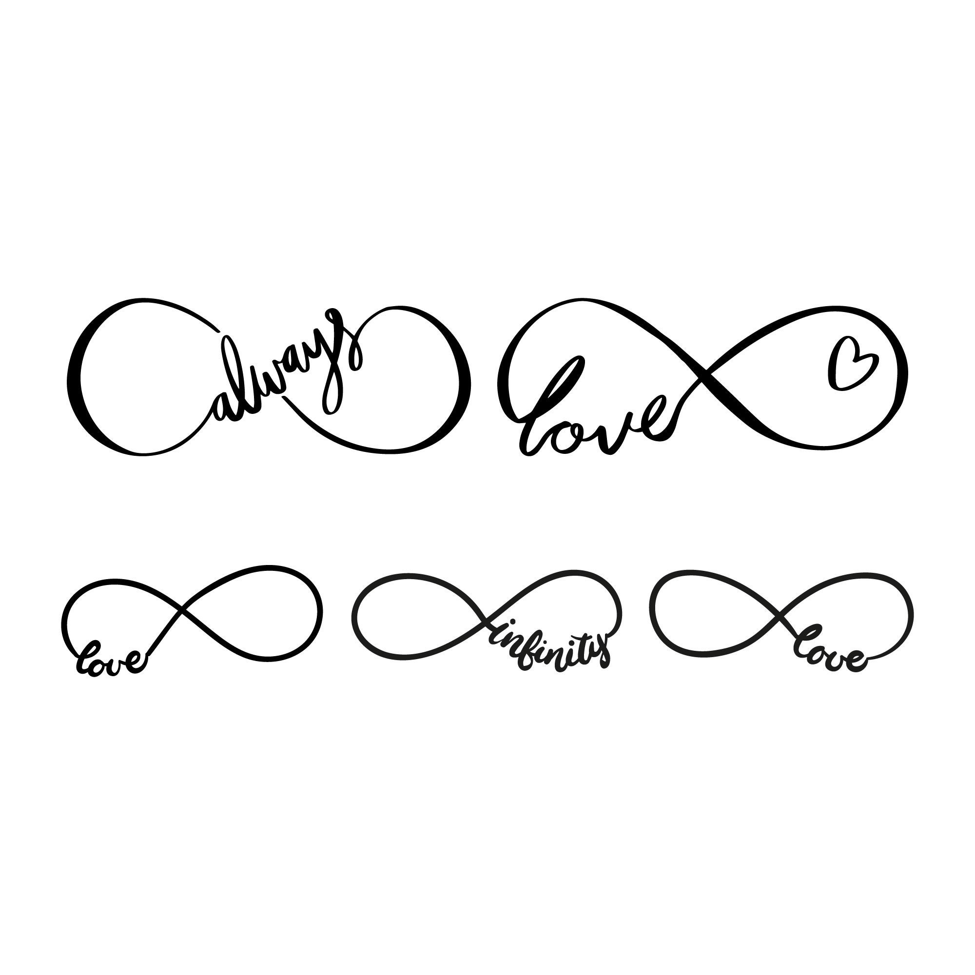 Infinity Symbol Svg Bundles, Infinity Silhouette, Infinity Cut Files ...