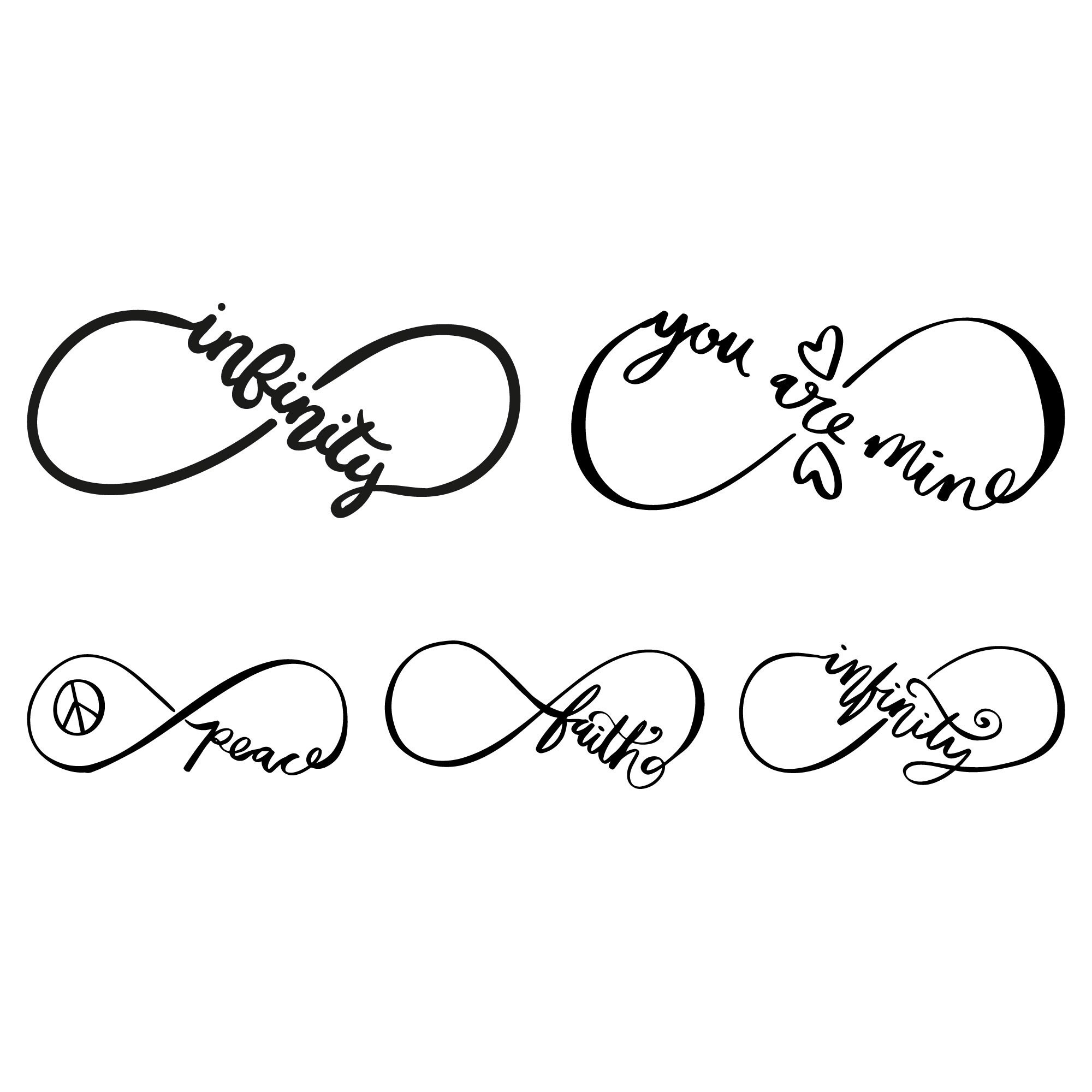 Infinity Symbol Svg Bundles, Infinity Silhouette, Infinity Cut Files,files, Infinity Lover Svg ...