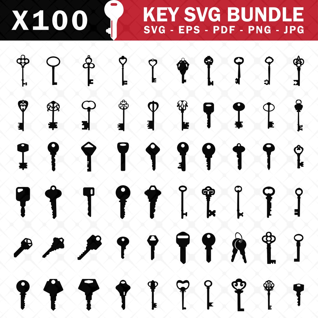 Cute Key Svg Bundles, Key Clipart, Key PNG, Locker Key, Lock Key Svg ...