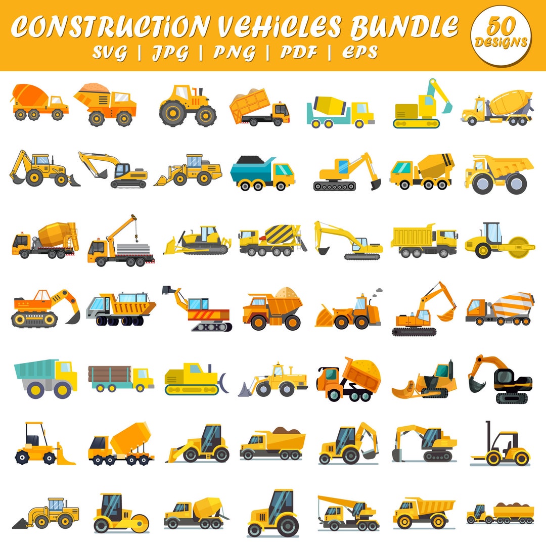 Construction Truck Svg Bundles, Construction Svg Bundles, Crane Svg ...