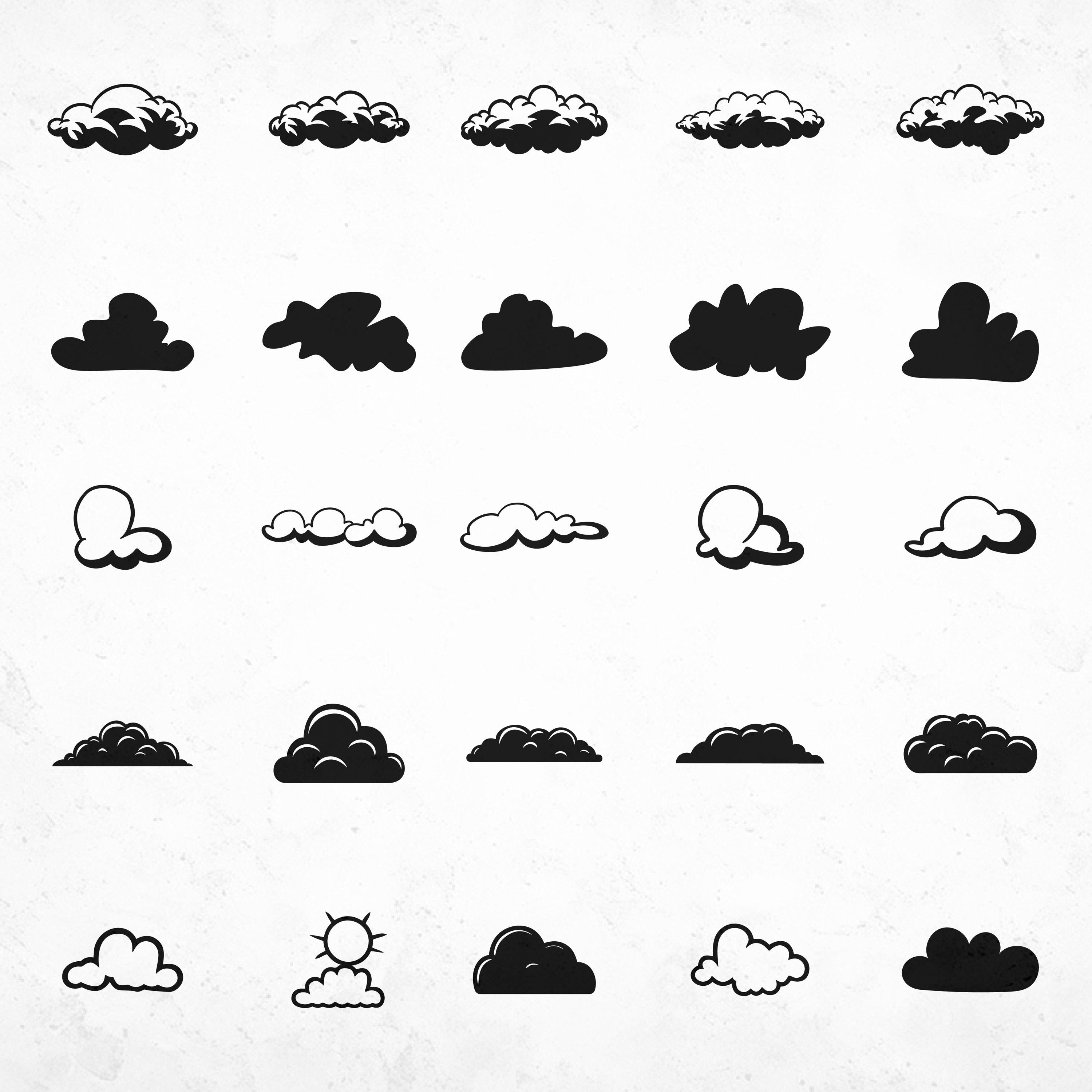 Cloud Svg Bundles, Cloud Svg, Clouds Clipart, Clouds Png, Sky Clouds ...