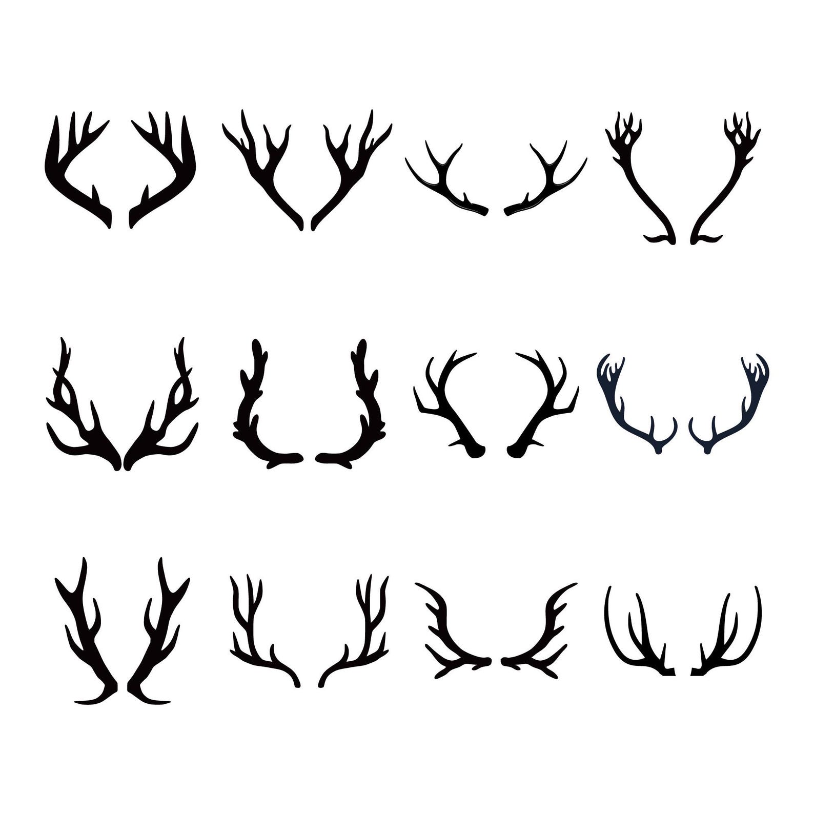 Big Antler Svg Bundles, Antler Clipart, Antler PNG, Antler Circuit ...