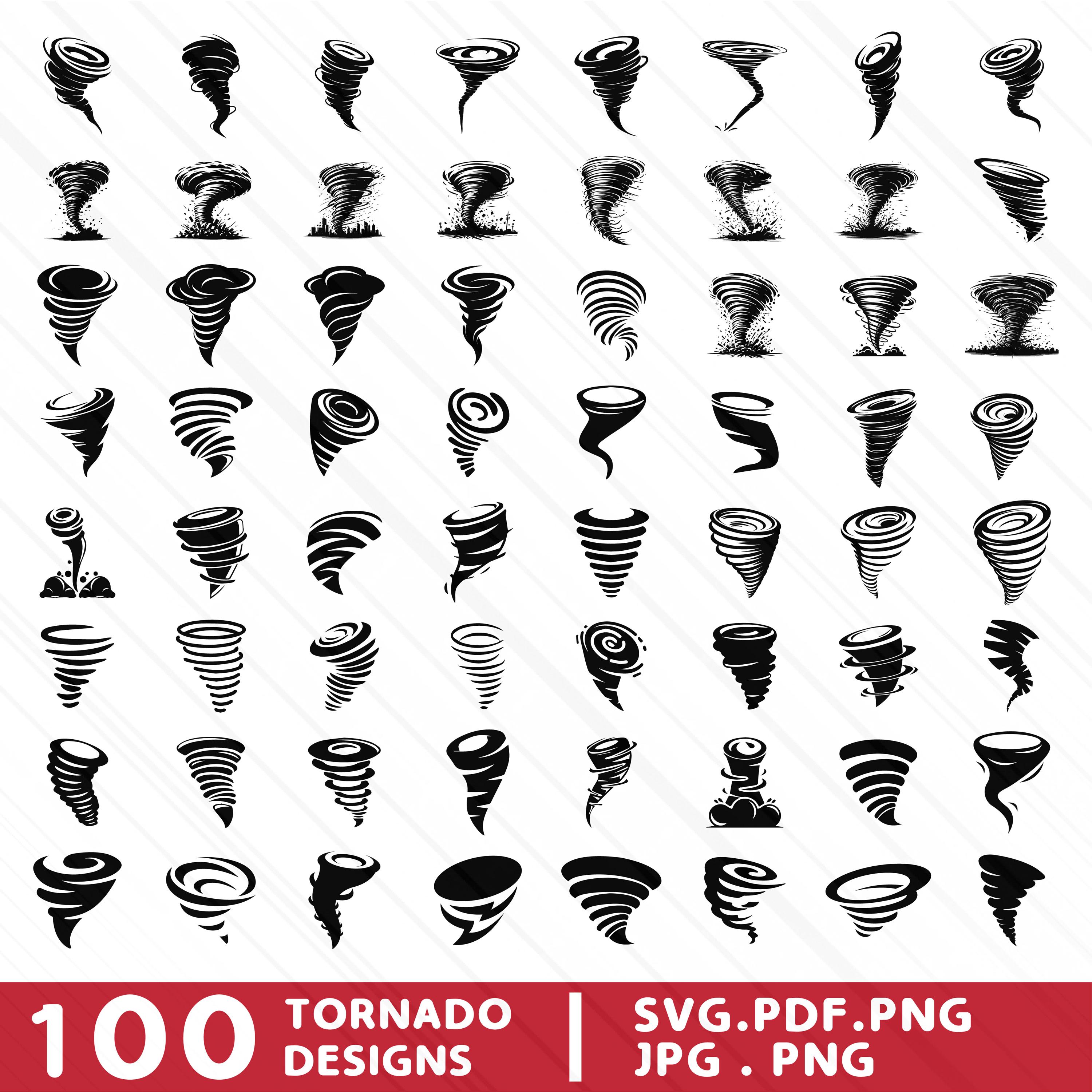 Tornado Svg Bundles, Tornado Clipart, Tornado PNG, Storm Svg, Hurricane ...