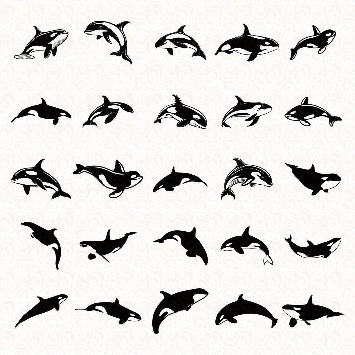 Orca Svg Bundles, Orca PNG, Cute Orca, Orca Silhouette, Printable Orca ...
