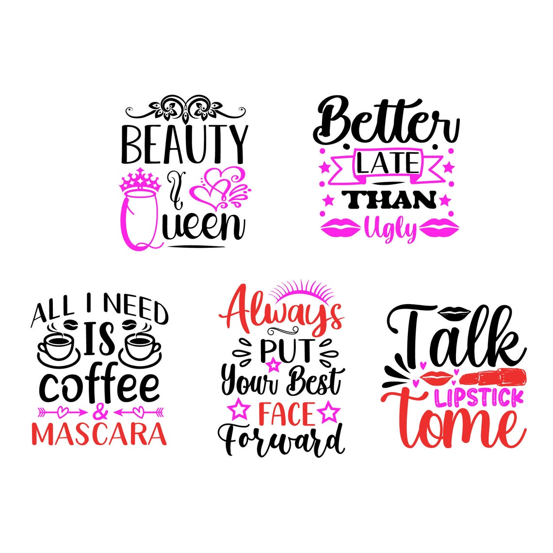 Cute Makeup Bag Svg Bundles, Cosmetic Bag Svg Bundles, Beauty Bag ...