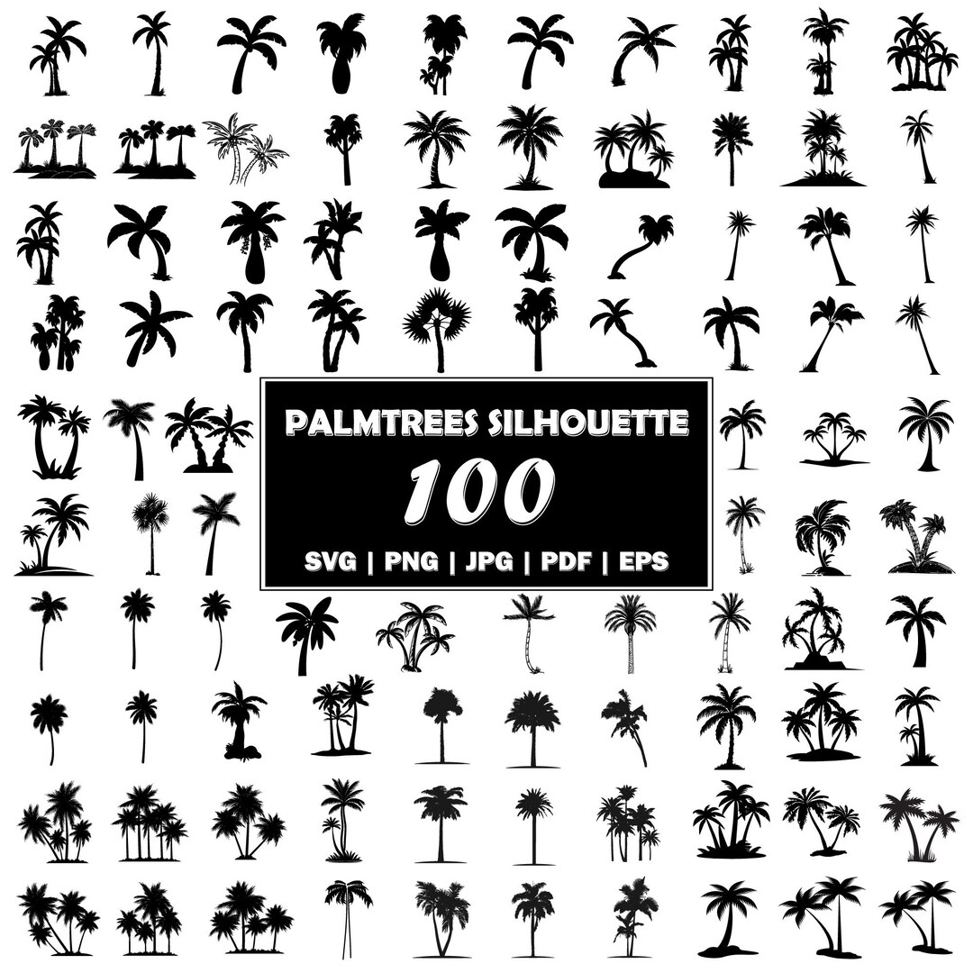 Palm Tree Svg Bundle, Palm Tree Clipart, Palm Tree Circuit, Palm Trees ...