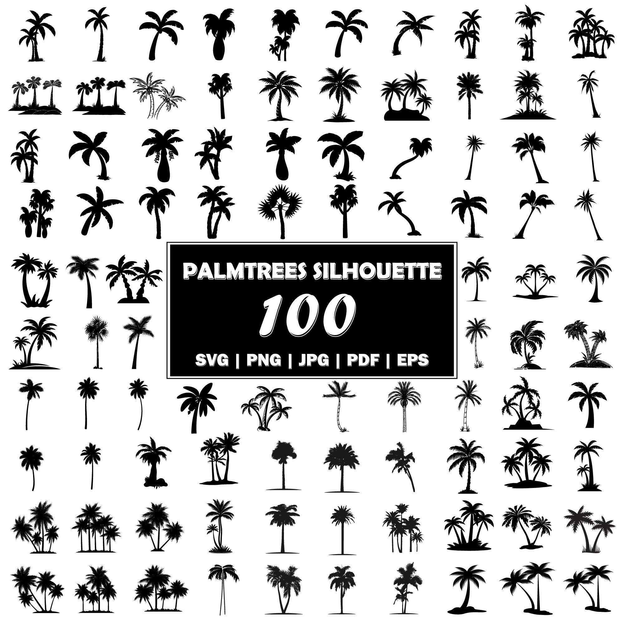 Palm Tree Svg Bundle, Palm Tree Clipart, Palm Tree Circuit, Palm Trees ...