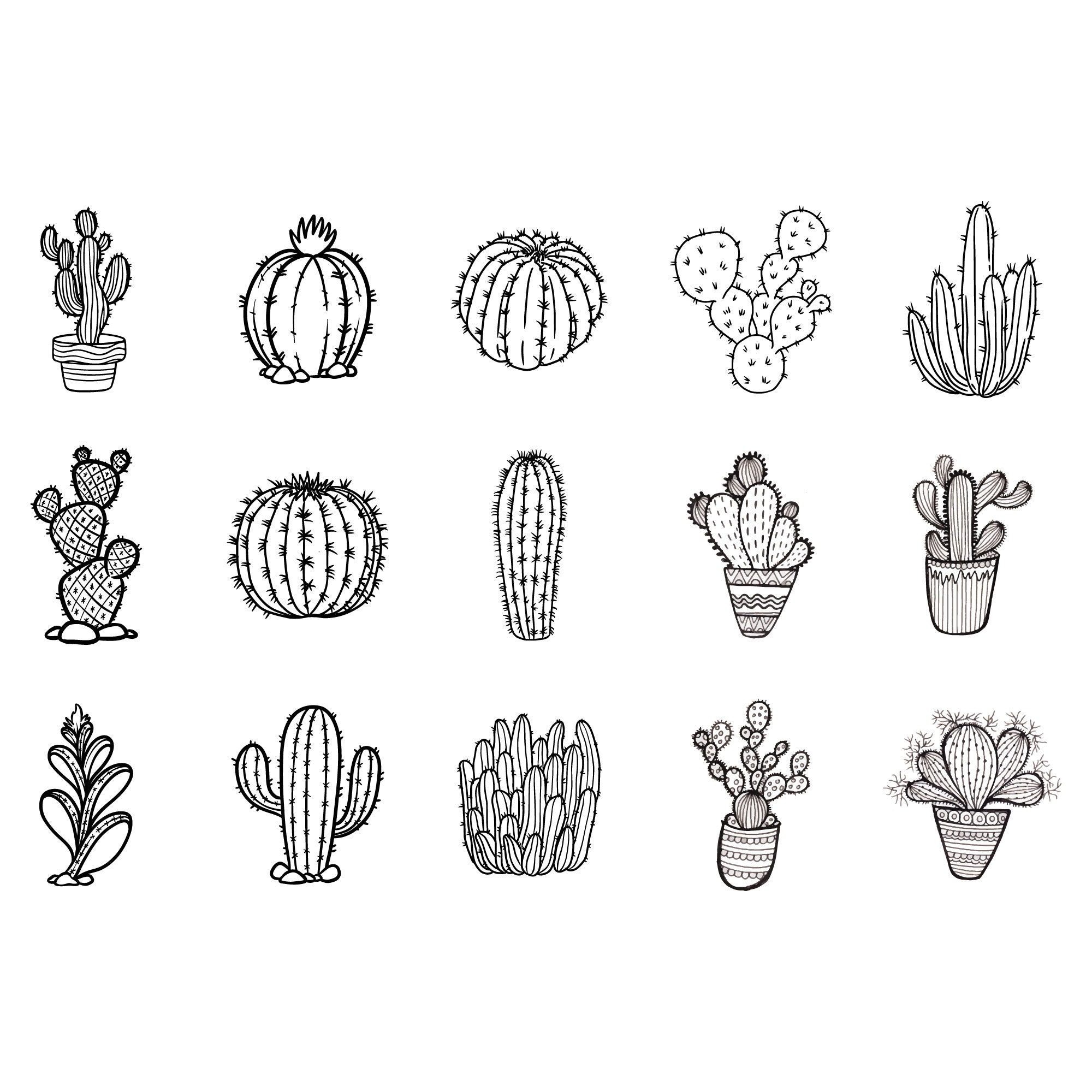 Cactus Svg Bundles, Cactus Cut Files, Cactus Clipart, Cactus Vector ...