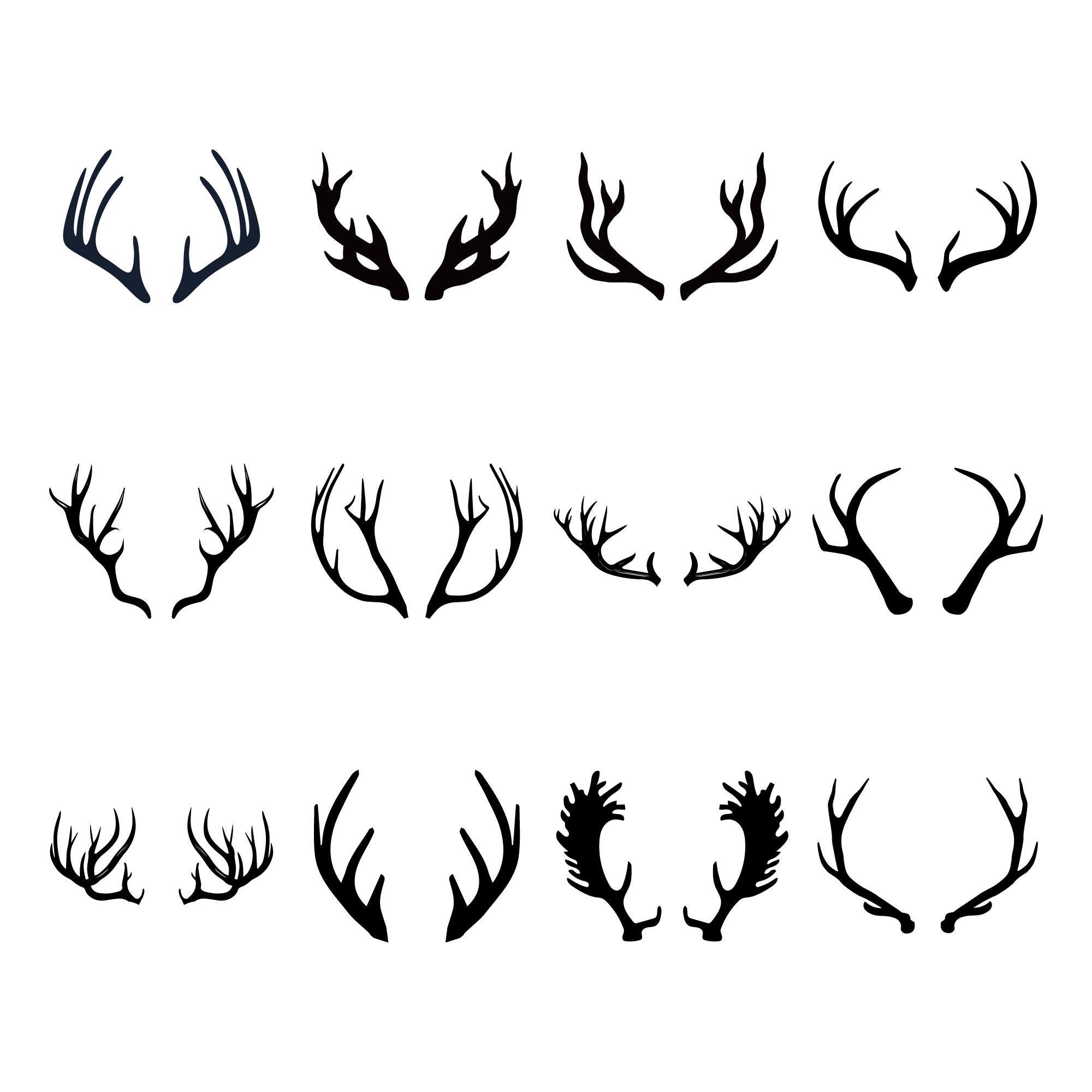 Big Antler Svg Bundles, Antler Clipart, Antler PNG, Antler Circuit ...