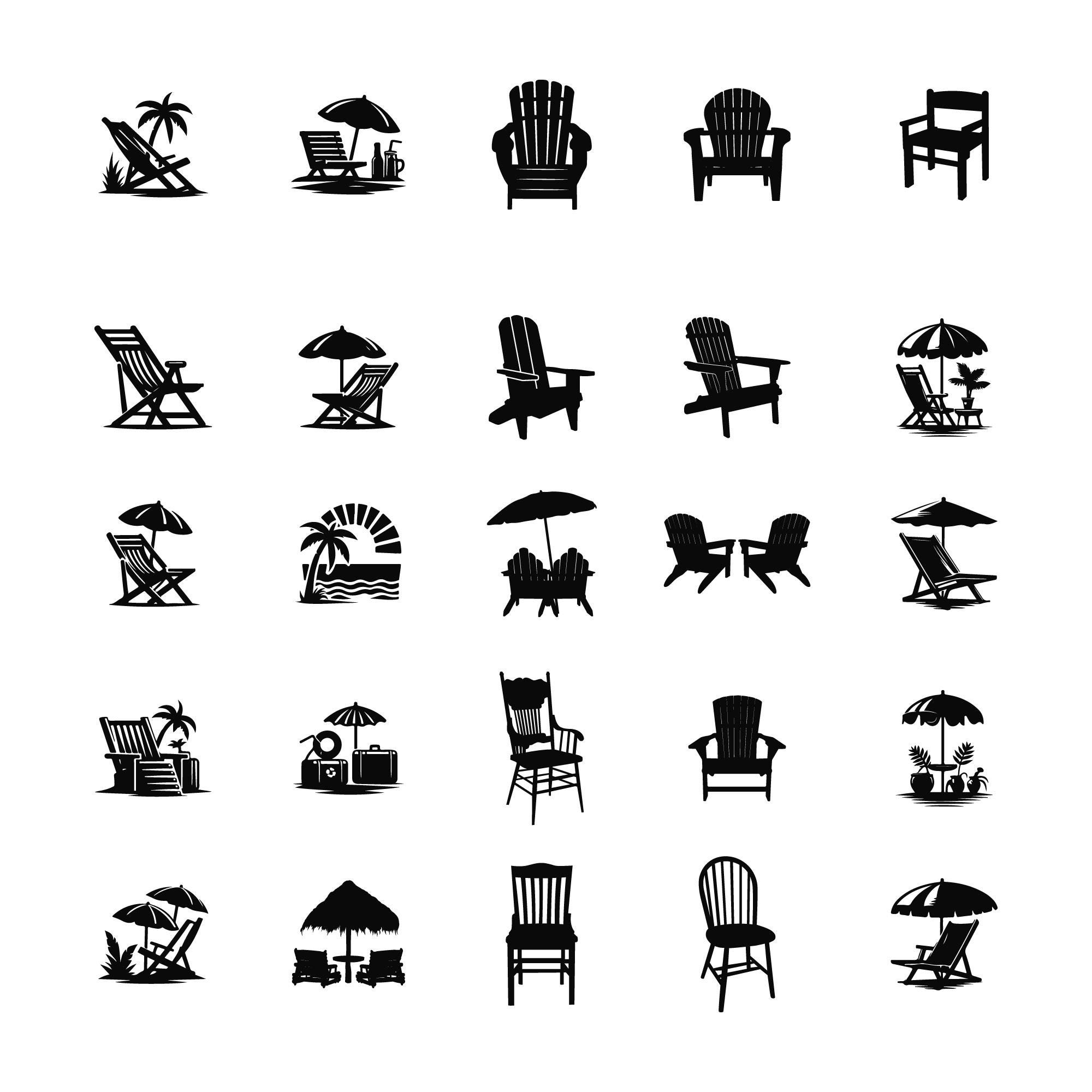 Office Chair Svg , Home Chair Clipart, Lounge Chair, Beach Chair ...