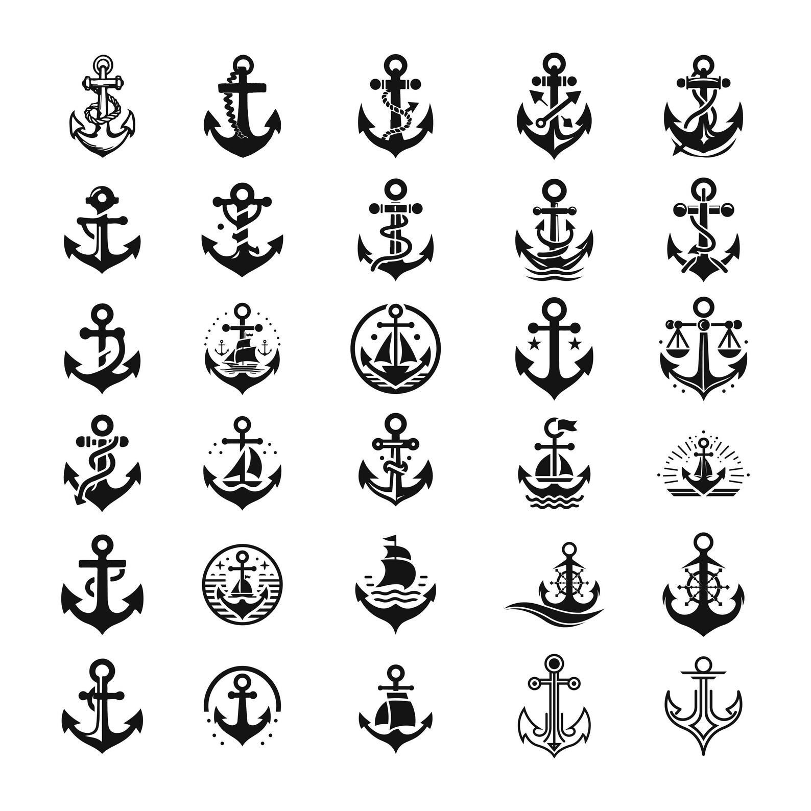 Cute Anchor Svg Bundles, Anchor Frame Svg, Anchor Clipart, Split Anchor ...