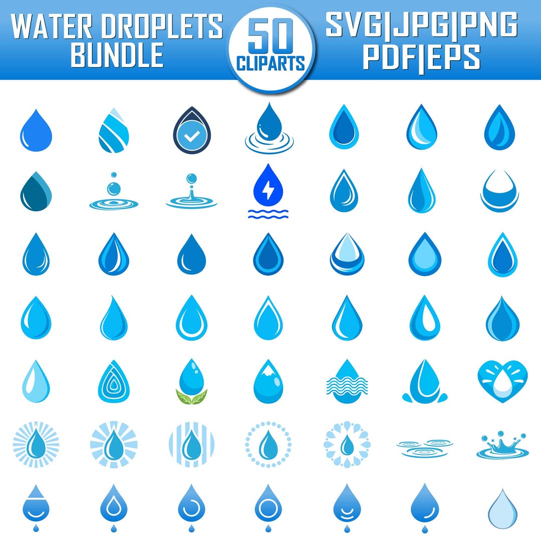 Waterdrop Svg Bundles, Waterdrop PNG, Waterdrop Clipart, Waterdrop ...