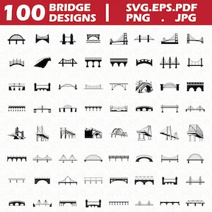 Long Bridges Svg Bundles, Bridges Svg Design, Bridges Clipart, Bridges ...