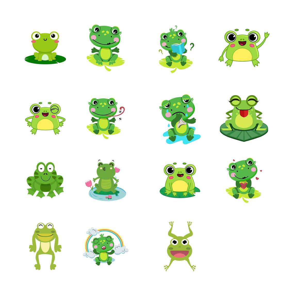 Frog Svg Bundles, Baby Frog Svg, Colorful Frog Svg, Frog Png, Animal ...