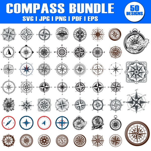 Compass Monogram - Etsy