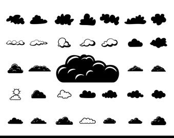 Sky Cloud Svg Bundles, Cloud Svg, Clouds Clipart, Clouds Png, Sky ...