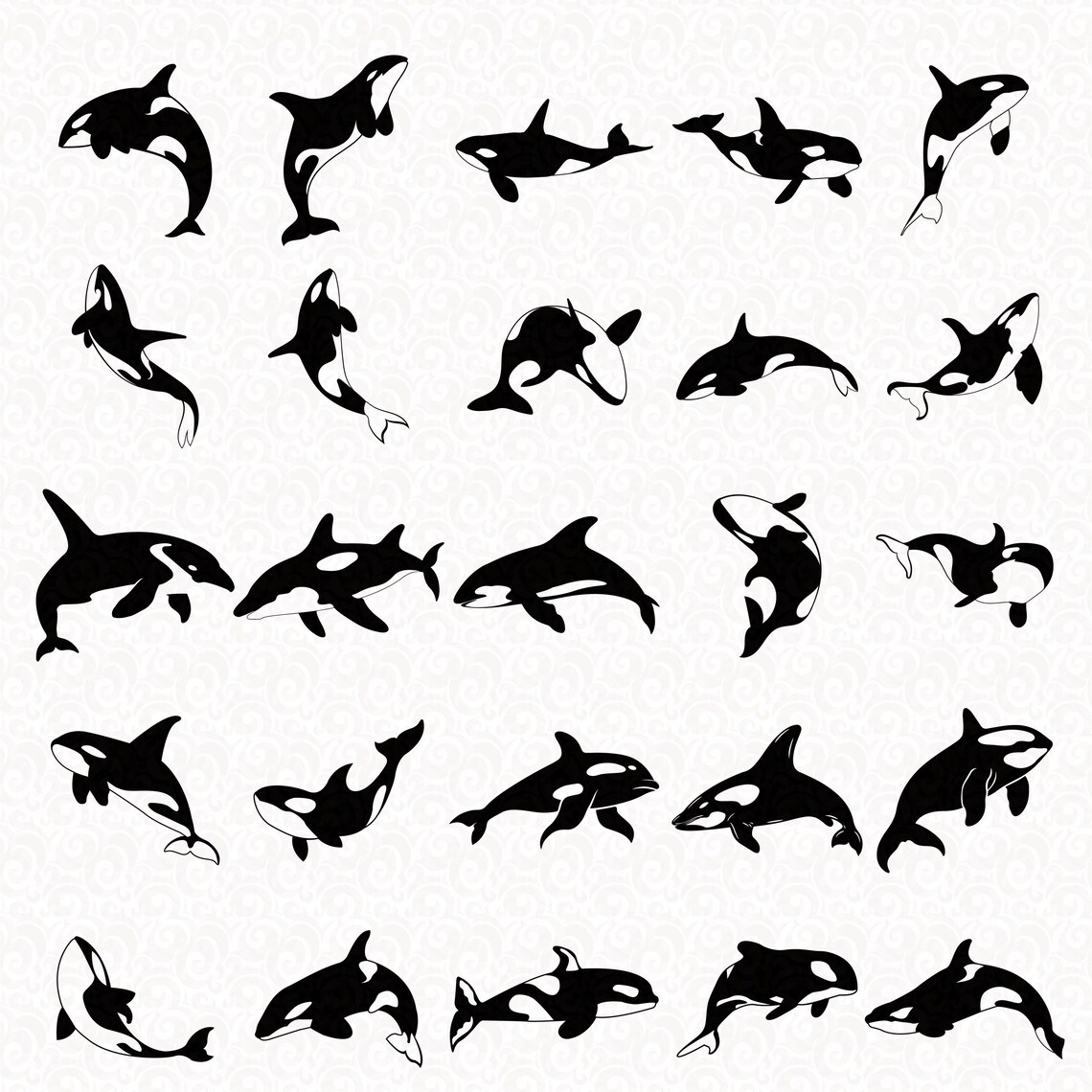 Orca Svg Bundles, Orca PNG, Cute Orca, Orca Silhouette, Printable Orca ...
