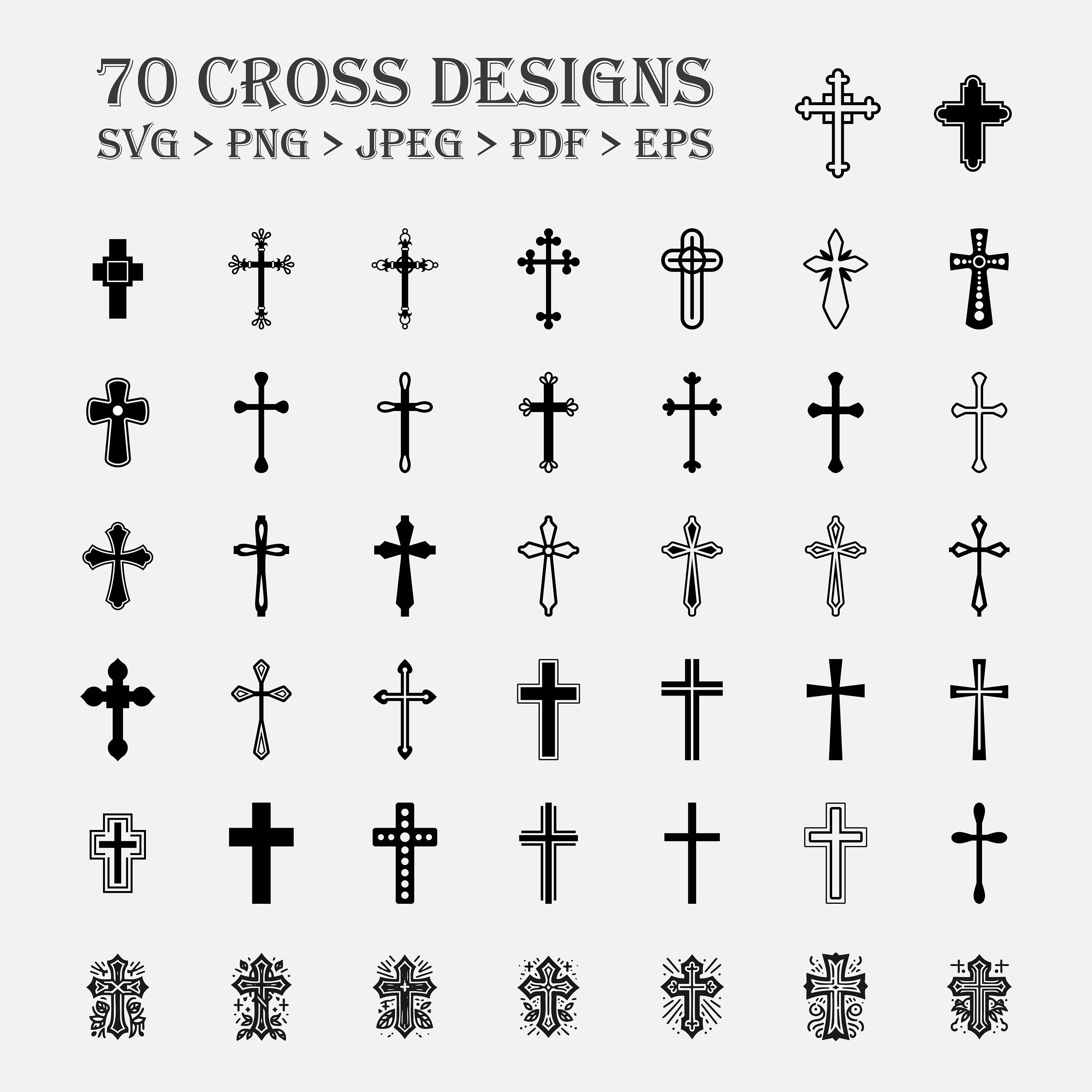 Cross Svg Bundles, Cross Svg, Religious Cross Svg, Cross Png, Faith ...