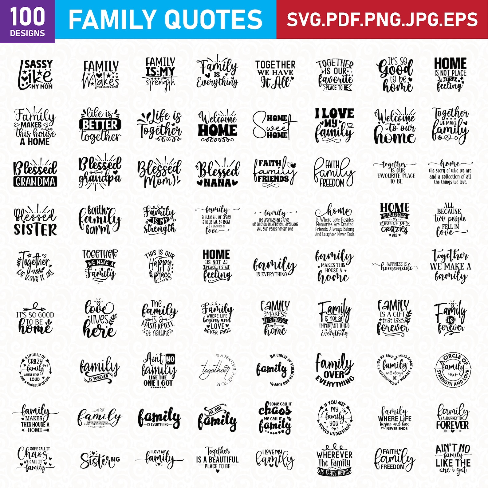 Cute Family Svg Bundles, Home Sign Svg, Family Quotes Svg Bundles ...