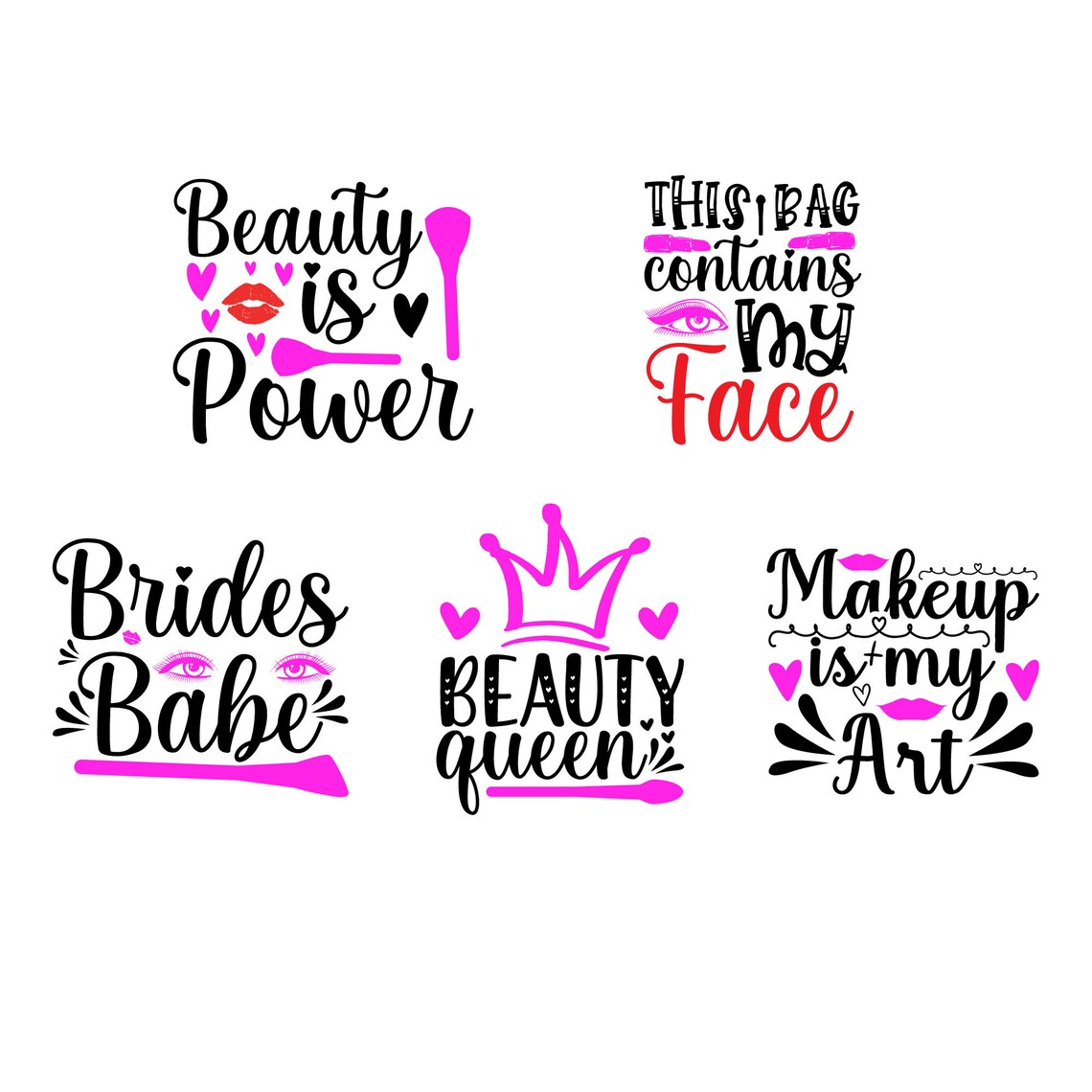 Cute Makeup Bag Svg Bundles, Cosmetic Bag Svg Bundles, Beauty Bag ...