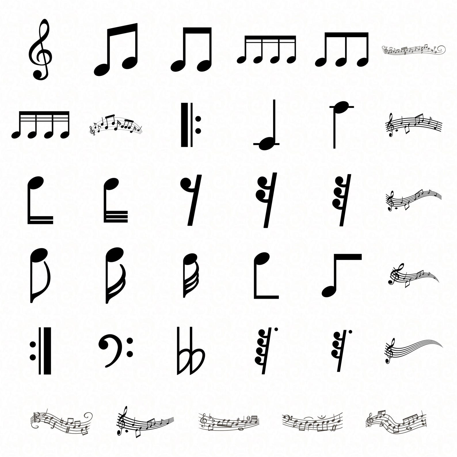 Cute Music Notes Svg, Music Svg Clipart, Music Notes PNG, Music Notes ...