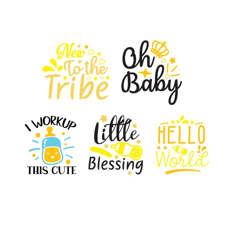 New Born Baby Svg Bundle, Baby Svg Clipart, New Born Baby Svg Bundles ...