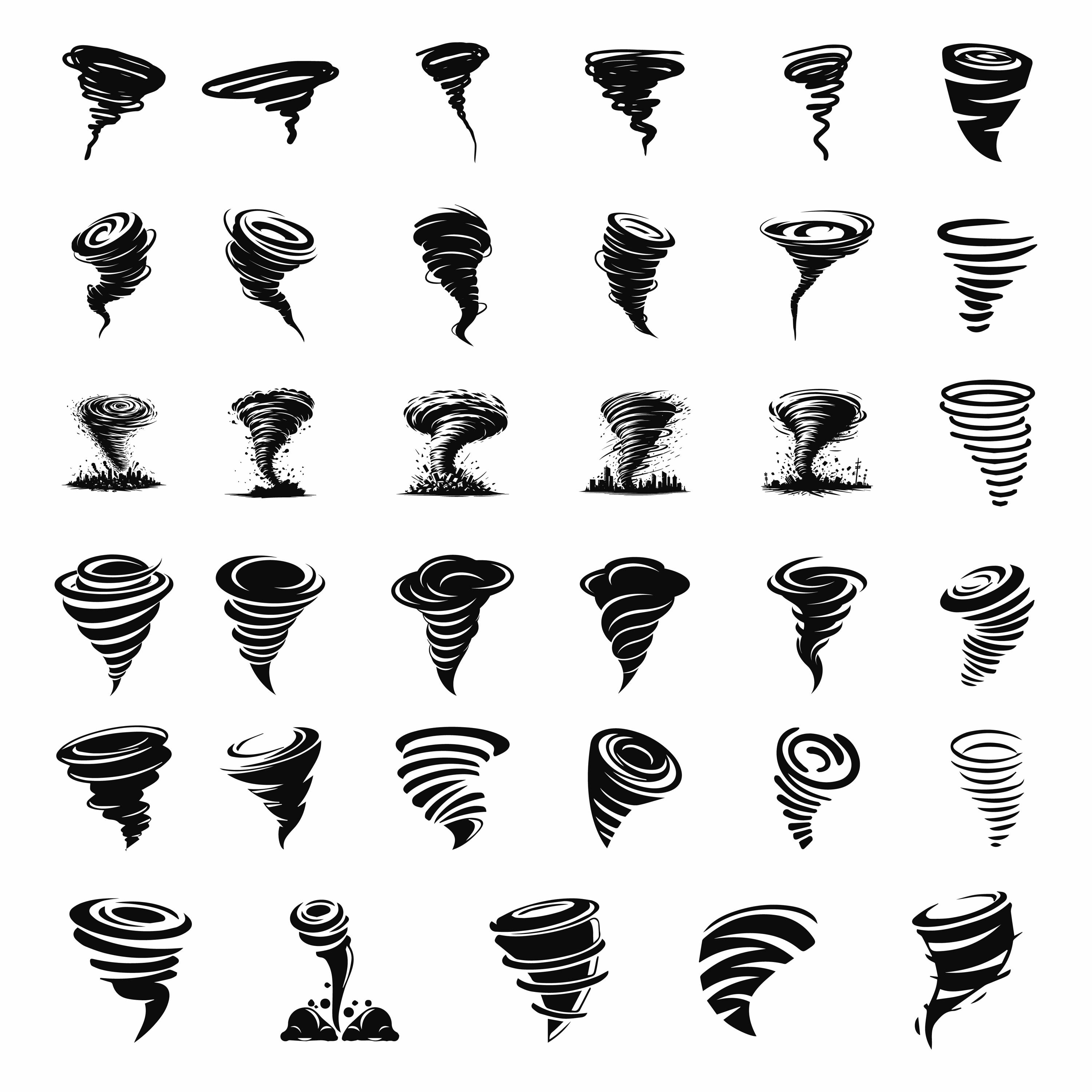 Tornado Svg Bundles, Tornado Clipart, Tornado PNG, Storm Svg, Hurricane ...