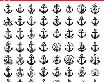 Best Anchor Svg Bundles, Anchor Frame Svg, Anchor Clipart, Split Anchor ...