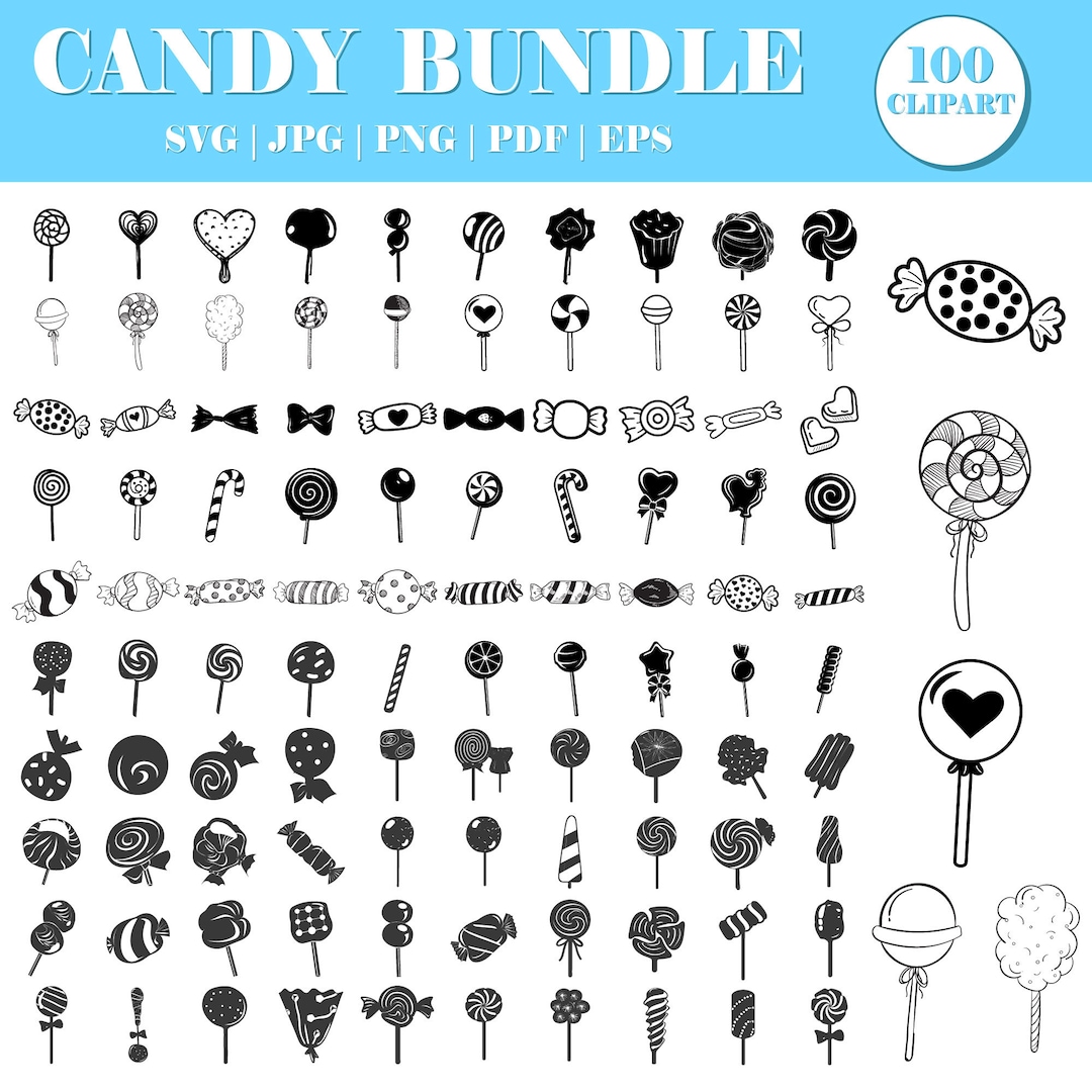 Candy Svg Bundles, Lollipop Svg, Sweets Svg, Candy Vector, Candy Svg ...