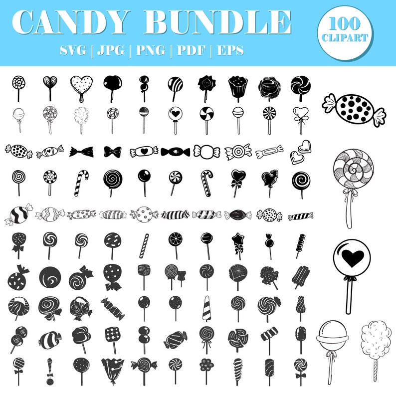 Candy Svg Bundles, Lollipop Svg, Sweets Svg, Candy Vector, Candy Svg ...