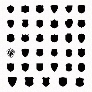 Badge Shield Svg Bundles, Shield Svg, Shield Clipart, Shield PNG, Kids ...