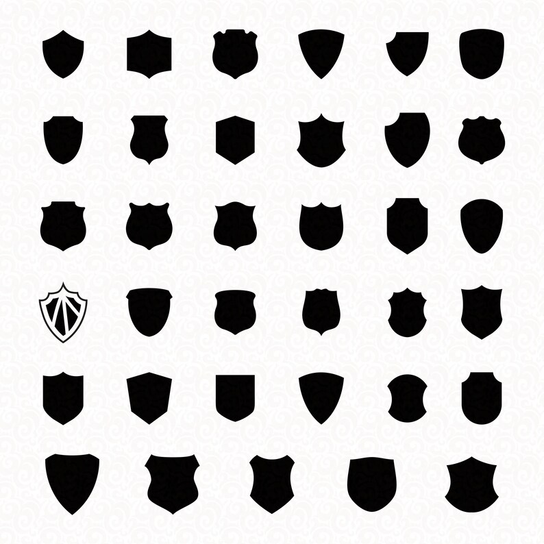Badge Shield Svg Bundles, Shield Svg, Shield Clipart, Shield PNG, Kids ...