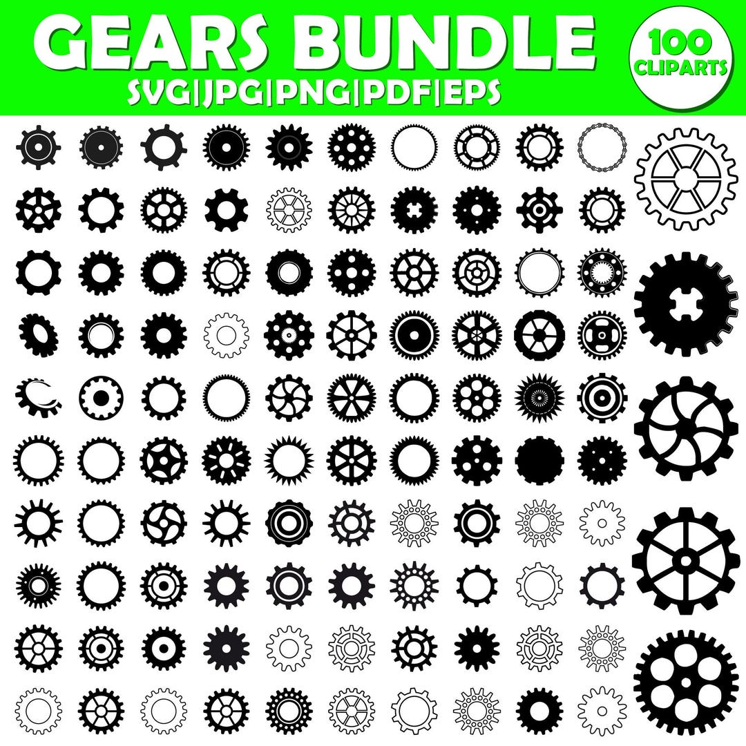 Gears Svg, Gears Clipart, Gears PNG Files for Prints, Gears Images, Car ...
