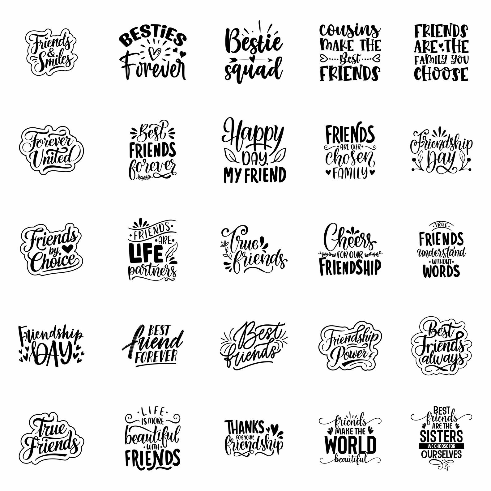 Friendship Quotes Svg, Friendships Svg Prints for T Shirt, Girl ...