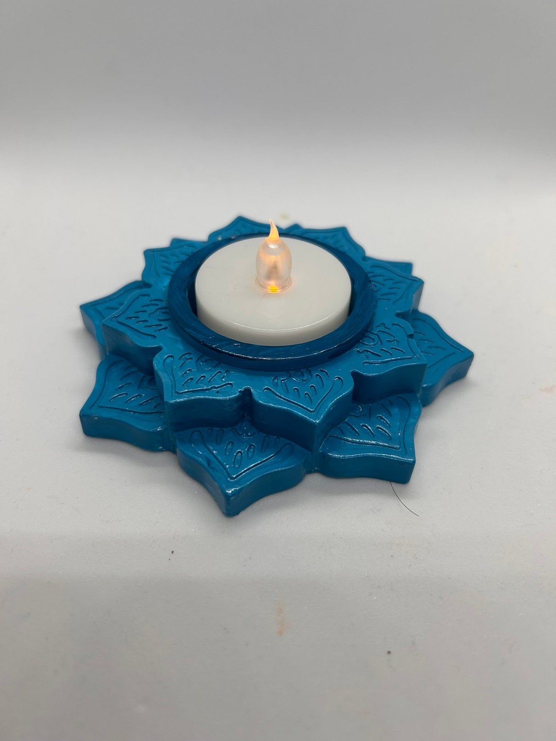 Lotus Design Tea Light Holder - Etsy UK