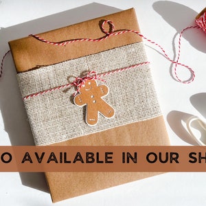 Gingerbread Man Gift Tags, Set of 12 Baked Goods/cookie Tags, Bright ...