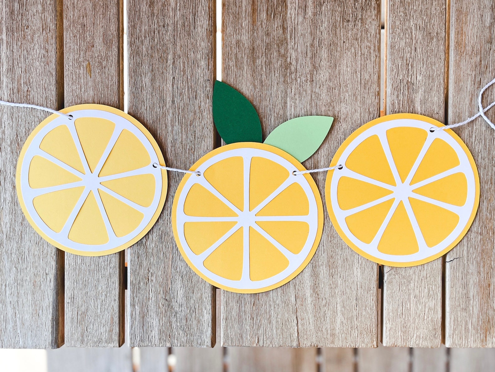 Paper Lemon Slice Garland, Summertime Birthday Party Banner, Lemonade ...