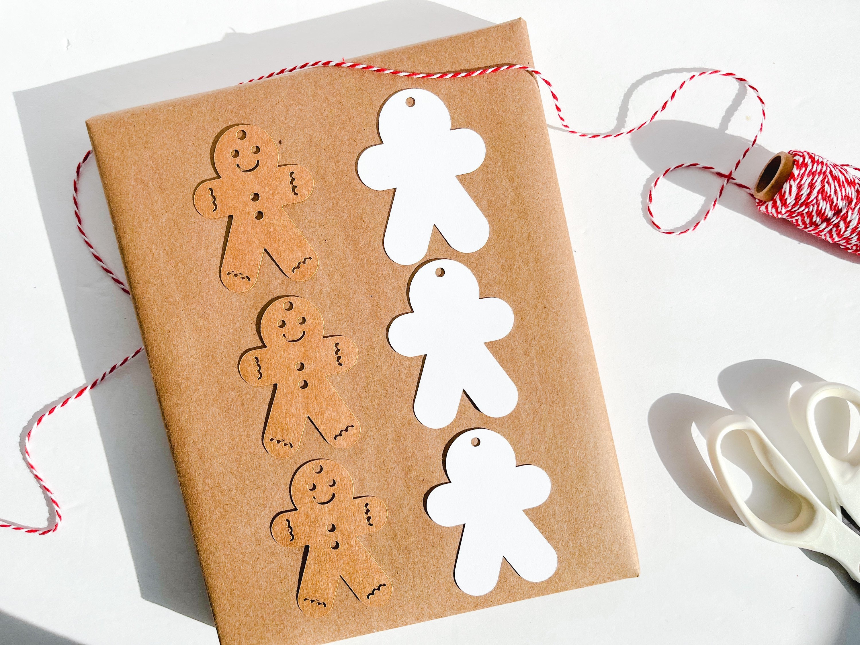 Gingerbread Man Gift Tags: Kraft Paper Christmas Baked Goods and Cookie ...