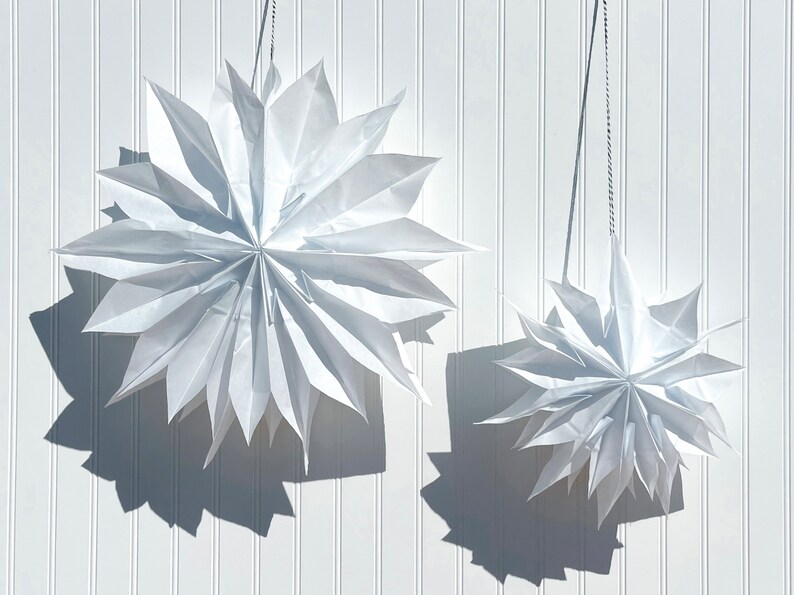 Paper Bag Stars, Neutral Christmas, New Year’s Eve, Birthday Party ...