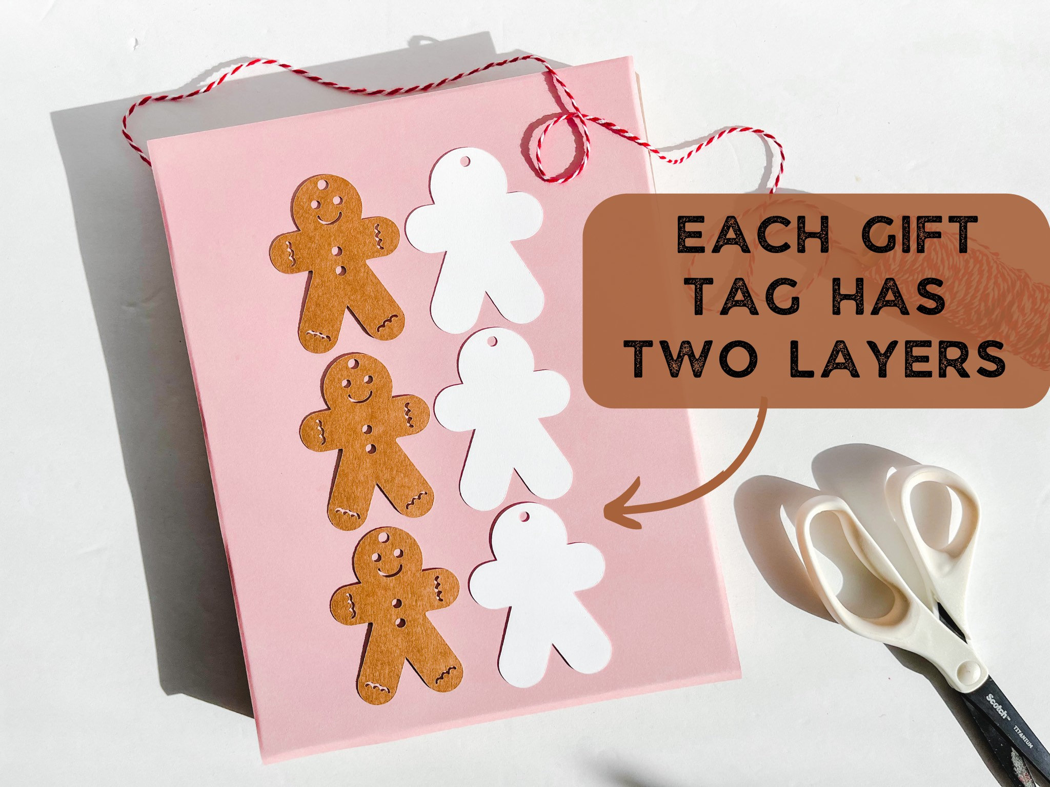 Gingerbread Man Gift Tags: Kraft Paper Christmas Baked Goods and Cookie ...
